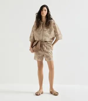 Brunello Cucinelli Cotton Organza Bermuda Shorts