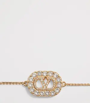 Valentino Garavani Crystal Vlogo Signature Bracelet