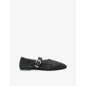 ALLSAINTS Sabine Woven Leather Ballet Flats - Black