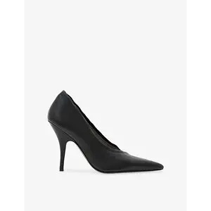 ALLSAINTS Vera Heeled Leather Court Shoes - Black