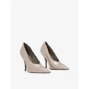 ALLSAINTS Vera Heeled Leather Court Shoes