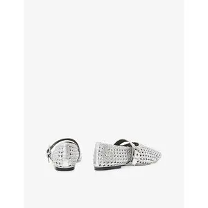 ALLSAINTS Sabine Woven Leather Ballet Flats