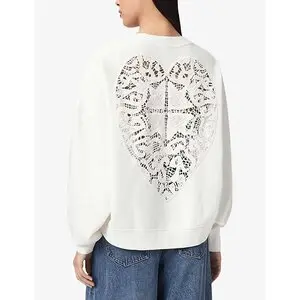 ALLSAINTS Lila Crochet-heart Cotton-blend Sweatshirt