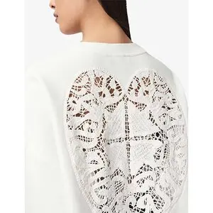 ALLSAINTS Lila Crochet-heart Cotton-blend Sweatshirt