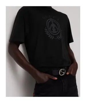 Gucci Cotton Jersey T-shirt With Print - Black
