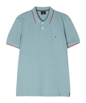 Paul Smith Logo-appliqué Polo Shirt - Blue