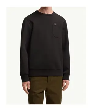 Moncler Leather Logo Tag Cotton Blend Sweatshirt