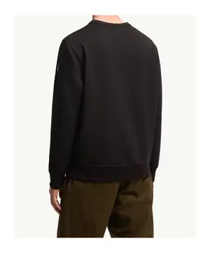 Moncler Leather Logo Tag Cotton Blend Sweatshirt