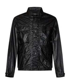 C.P. COMPANY Lino Wax Overshirt - Black