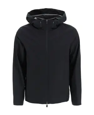 Herno Zip-up Hooded Jacket - Black