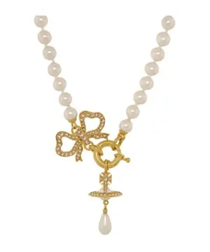 VIVIENNE WESTWOOD Bow Pendant Necklace - Yellow