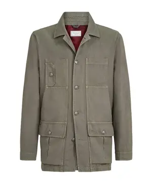 Brunello Cucinelli Cotton And Linen Canvas Outerwear Jacket