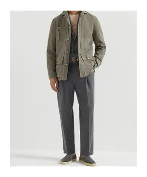 Brunello Cucinelli Cotton And Linen Canvas Outerwear Jacket