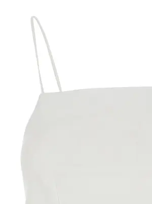 SEMICOUTURE Semi Couture Cut-out Button Linen Top
