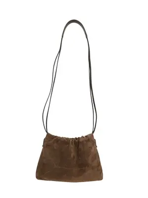 Brunello Cucinelli Suede Drawstring Shoulder Bag