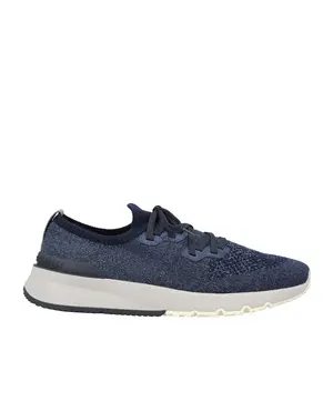 Brunello Cucinelli Knit Lace-up Sneakers - Black
