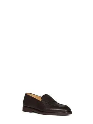 Brunello Cucinelli Grained-leather Penny Loafers