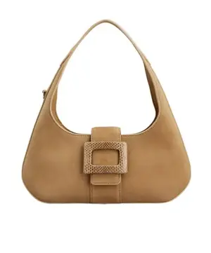 ROGER VIVIER Belle Vivier Mini Hobo Bag In Suede