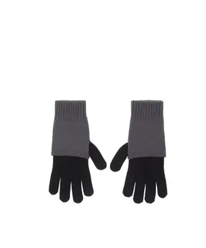 MAISON MARGIELA Two-tone Knit Gloves - Black