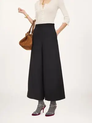 Chloé Wool Wide-leg Casual Pants