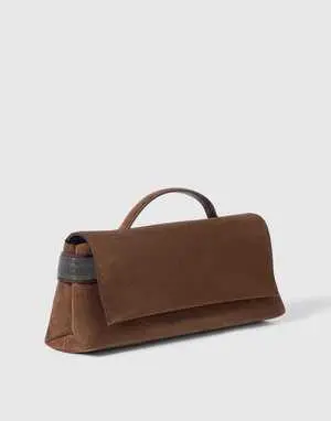 Brunello Cucinelli Top Handle Clutch Bag - Caramel