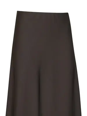 Brunello Cucinelli A-line Flared Hem Midi Skirt - Brown