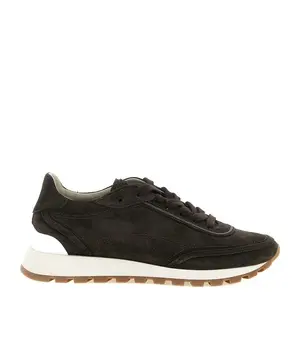 Brunello Cucinelli Low Top Lace Up Sneakers - Black