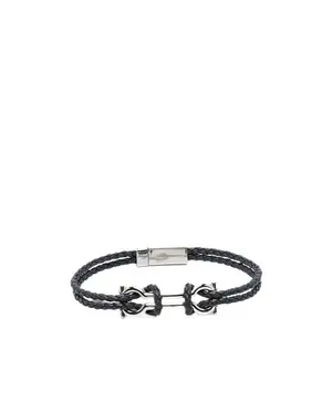 FERRAGAMO Braided Bracelet - Navy
