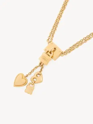 Chloé Lock Pendant Necklace - Yellow