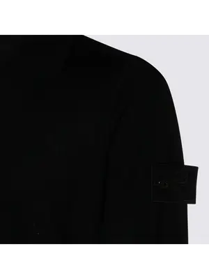 Stone Island Long-sleeved Knit Polo Shirt