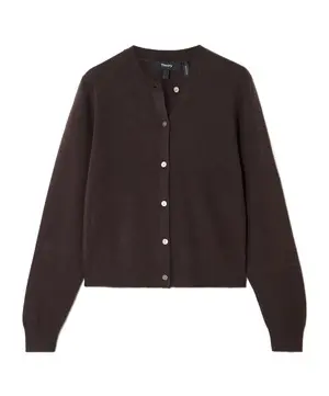 Theory Cashmere Cardigan - Dark Brown
