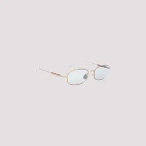Brunello Cucinelli Oval Metal Sunglasses