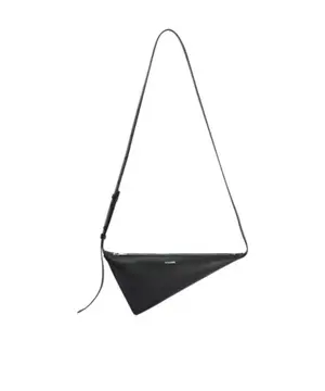 JIL SANDER Triangle Crossbody Bag - Black