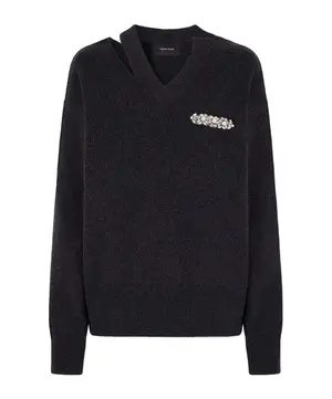 Simone Rocha Openwork Wool Blend Sweater