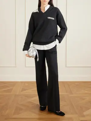 Simone Rocha Openwork Wool Blend Sweater