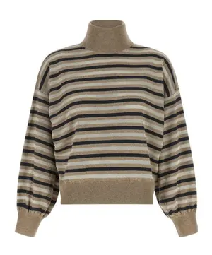 Brunello Cucinelli Striped Roll-neck Jumper - Multicolor