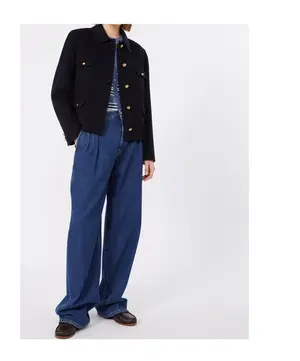 Max Mara Fitted Jacket With Metal Buttons - Navy Blue
