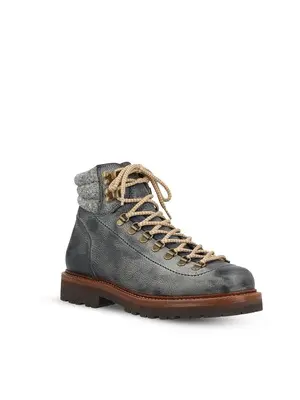 Brunello Cucinelli Leather Panelled Boots