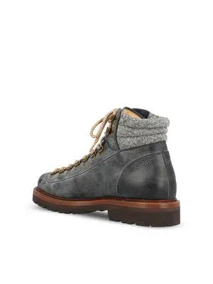 Brunello Cucinelli Leather Panelled Boots