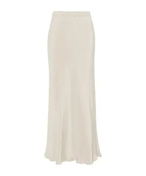 Max Mara Elastic Waist Midi Skirt - White