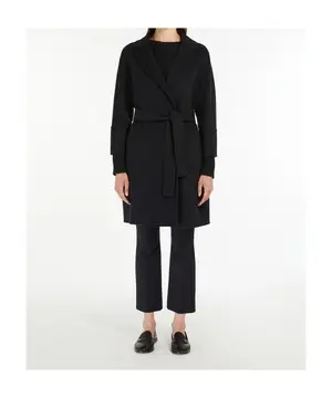 Max Mara Short Double-faced Wool Coat