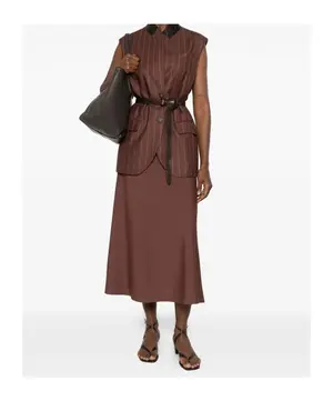 Brunello Cucinelli Midi A-line Skirt