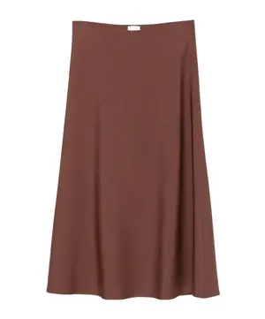 Brunello Cucinelli Elasticated-waist Midi A-line Skirt - Red