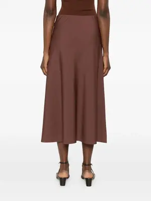 Brunello Cucinelli Elasticated-waist Midi A-line Skirt