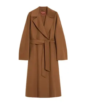 Max Mara Cles Belted Robe Coat - Camel