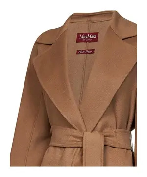 Max Mara Cles Belted Robe Coat - Camel