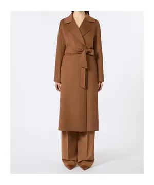 Max Mara Cles Belted Robe Coat - Camel