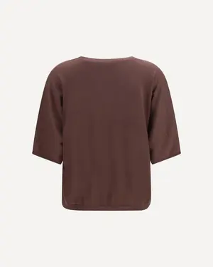 Brunello Cucinelli Fine-knit Short-sleeve Top