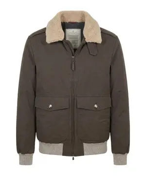 Brunello Cucinelli Long-sleeved Cotton-padded Jacket - Black