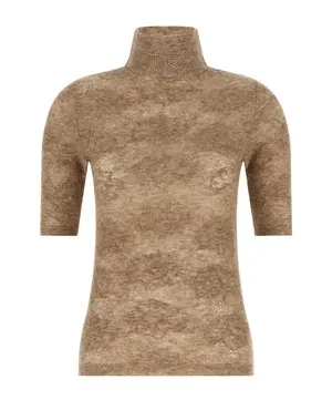 Brunello Cucinelli Openwork Short-sleeve Sweater